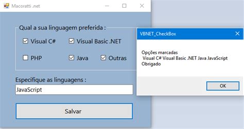 Vb Net Apresentando E Usando O Controle Checkbox