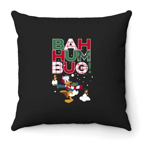 Donald Duck Chip N Dale Bah Humbug Throw Pillows Funny Disney