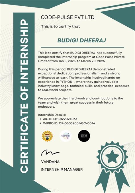 codepulse python internship professionalgrowth grateful budigi