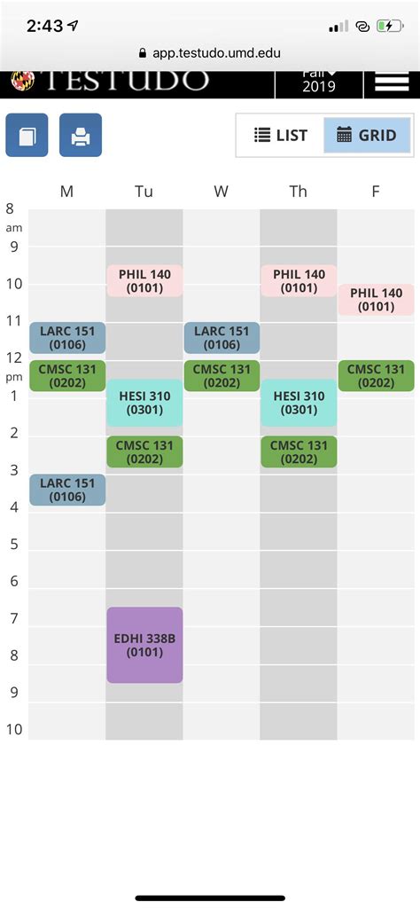 My Class Schedule So School Is About To Start And I Want To Know How