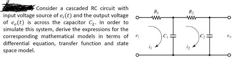 solved consider a cascaded rc circuit withinput voltage