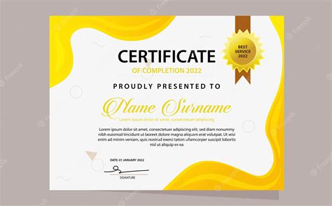Premium Vector Elegant Certificate Template Design