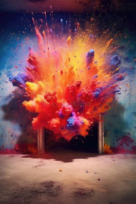 Explosive Color Burst In Vibrant Color Abstract Art And Creative