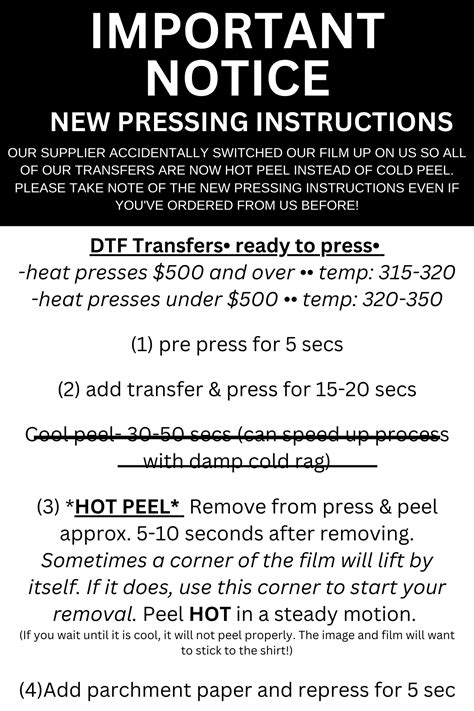 Dtf Pressing Instructions We Are Dtf Transfers
