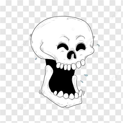 Cartoon Skull With Laughing Expression Skull Laughting Skull