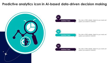 Predictive Analytics Icon In Ai Based Data Driven Decision Making Ppt