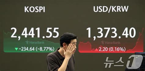 코스피 8 넘게 급락아찔 뉴스1