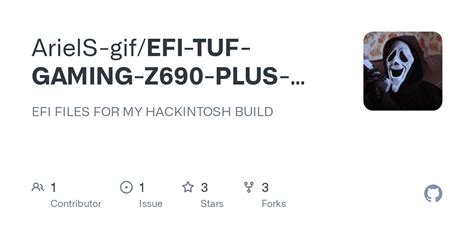 GitHub ArielS EFI TUF GAMING Z690 PLUS D4 12900KF RX5600XT EFI