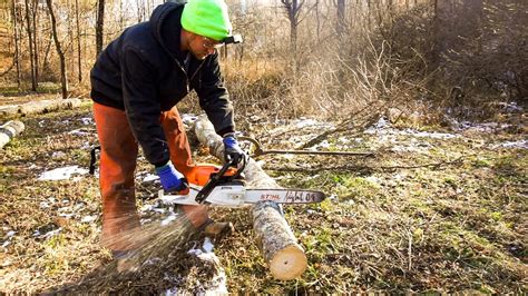New Stihl Light 04 Bar On Stihl Ms 261 C M Youtube