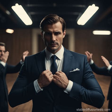 Six Armed Man In Suit Stable Diffusion Online