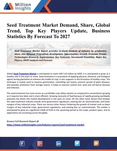 Ppt Seed Treatment Market 2025 Global Size Share Trends Type