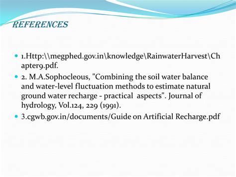Artificial Ground Water Recharge Ppt Pptx