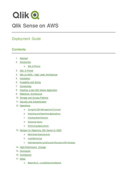 Qlik Sense On Aws Deployment Guide Pdf Cloud Computing Amazon Web