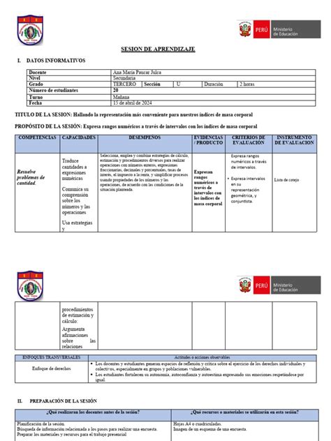 Sesion 15 04 24 Tercero Pdf Evaluación Ciencia Cognitiva