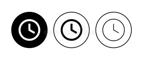 Clock Icon Time Icon Vector Watch Icon Symbol Stock Vector