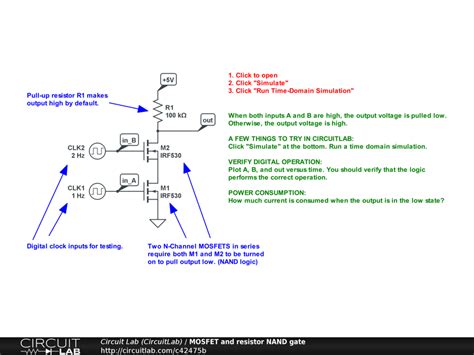Mosfet Cmos Nand Gate Circuitlab