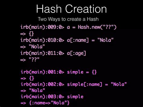 Ruby Data Types And Data Structures Ppt