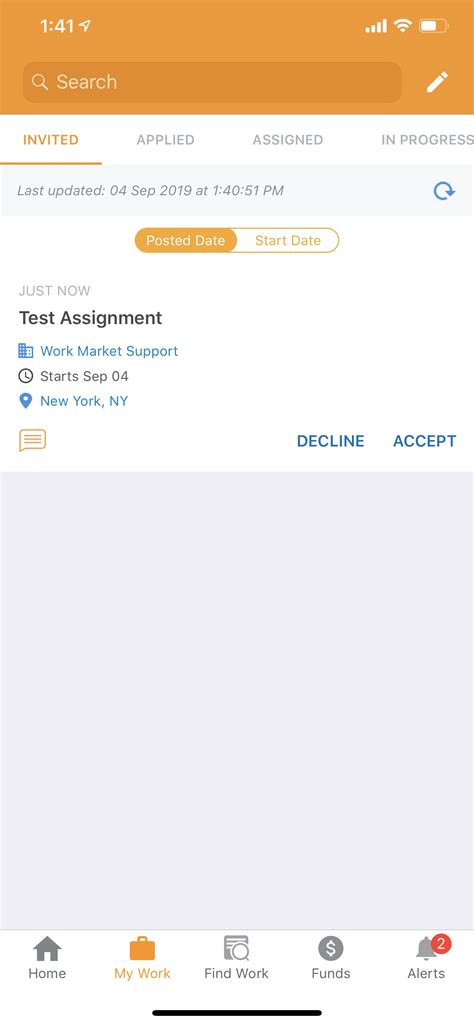 How Can I Accept An Assignment Via The Mobile App Help Center