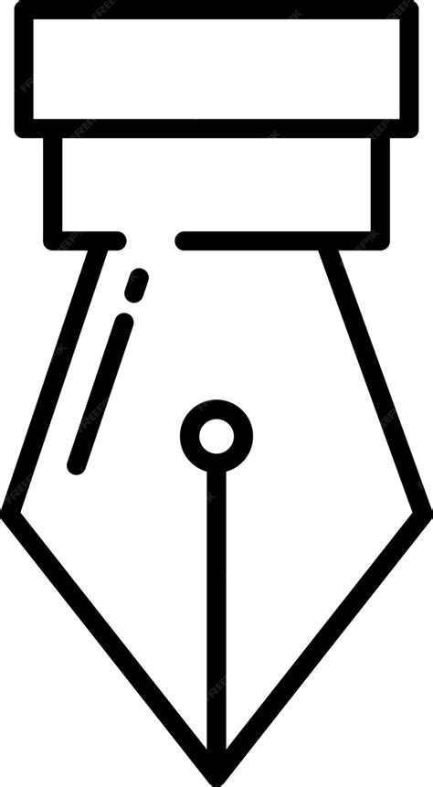 Premium Vector Pen Toolsolid Outline Vector Illustration