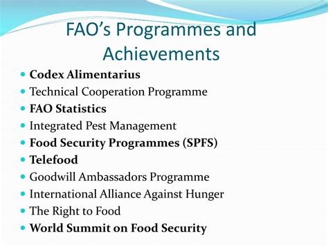 Ppt Food And Agriculture Organization Fao Powerpoint Presentation