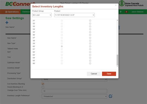 Inventory Length Preference 📺 Boise Ewp Support