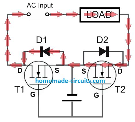 Solid State Relay SSR Circuit Using MOSFETs Homemade Circuit Projects