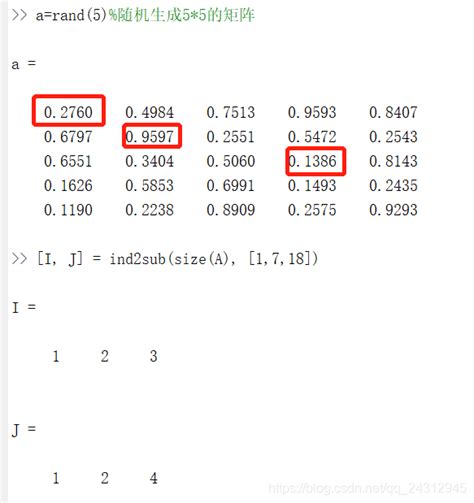 Matlab3 矩阵的引用sub2ind、ind2sub、reshape函数使用matlab中sub2ind Csdn博客