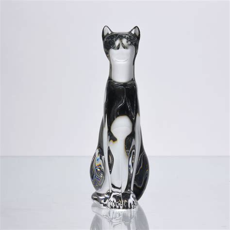 Baccarat Glass Bacarrat Seated Cat Hickmet Fine Arts