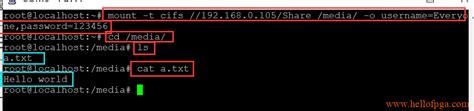 Xillinux 章节十一 Xillinux 使用cifs 挂载 Windows共享文件夹 Hello Fpga