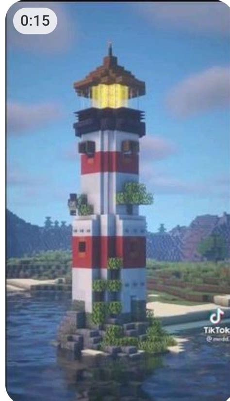 Маяк майнкрафт Creazioni Minecraft Idee Minecraft Casa Di Minecraft