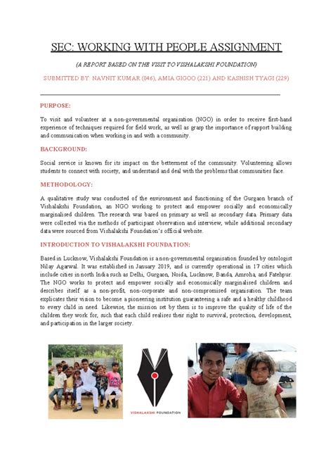 Sec Revised Group Assignment Sec Working With People Assignment A