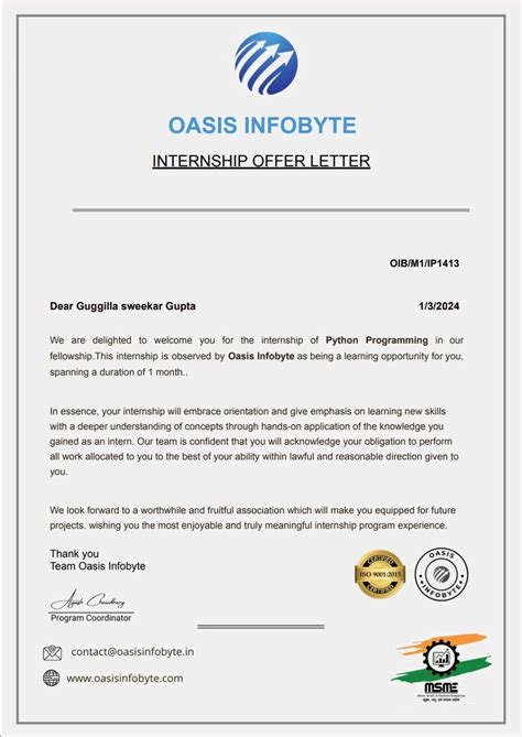 Guggilla Sweekar Gupta On Linkedin Oasisinfobyte Oasisinfobyteinternship Internship Learning