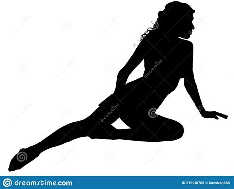 Woman Silhouette Stock Vector Illustration Of Attractive 219950768
