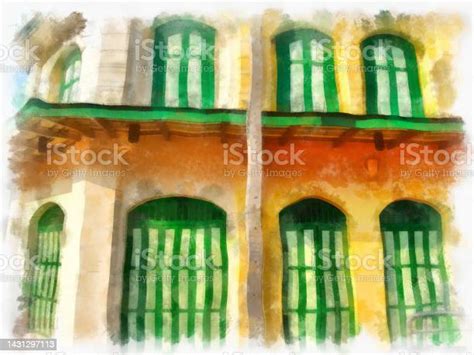 バンコクの古代建築物の風景 タイ 水彩画風イラスト 印象派絵画 イラストレーションのベクターアート素材や画像を多数ご用意