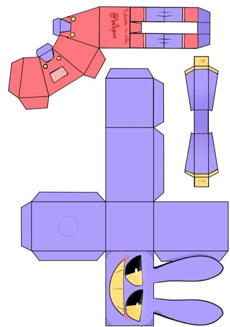 Player Poppy Playtime Papercraft Artesanías De Papel En 3d Minecraft