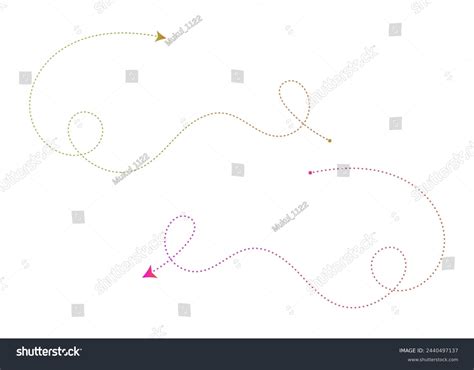 dashed line arrow route path vector royalty free stock vector