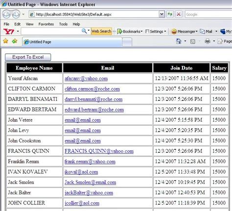 export datagrid to excel in revised asp c sql blog