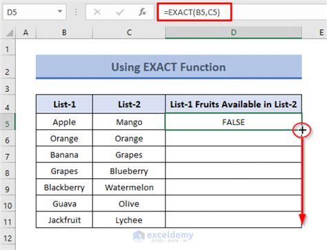 How To Compare Two Columns For Finding Differences In Excel