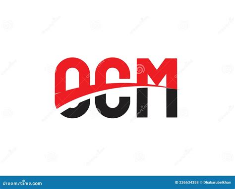OCM Letter Initial Logo Design Vector Illustration Stock Vector