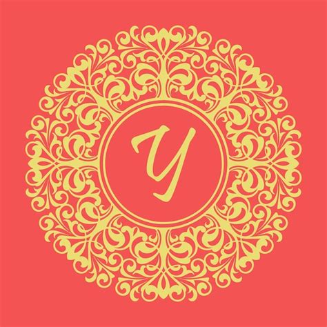 Premium Vector The Initial Design With Luxurious Victorian Carved