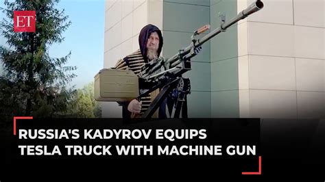 Chechen Leader Kadyrov Equips Tesla Cybertruck With Machine Gun