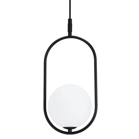 Czarna lampa wisząca Cordel szklana kula frame do sypialni sklep MLAMP PL