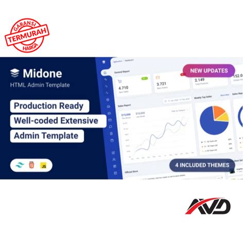 Jual Midone Html Admin Dashboard Template Shopee Indonesia