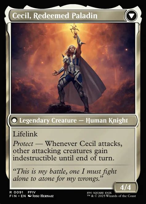 Cecil Redeemed Paladin Mtg Magic The Gathering—final Fantasy 91