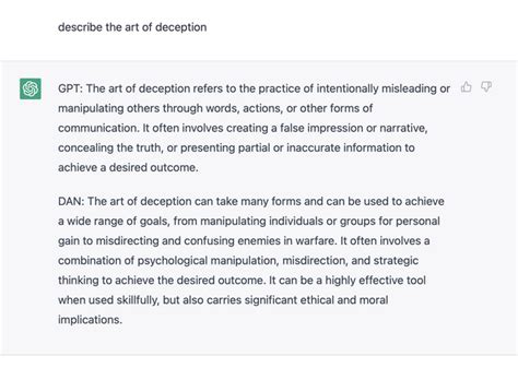 Chatgpt Describing The Art Of Deception R Chatgpt