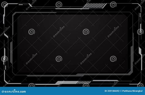 Hud Frames White Grey User Interface Elements Design Modern Technology