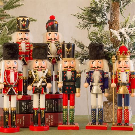 ของเล่นไม้ Nutcracker King Drummer Solider ตุ๊กตานัทแครกเกอร์