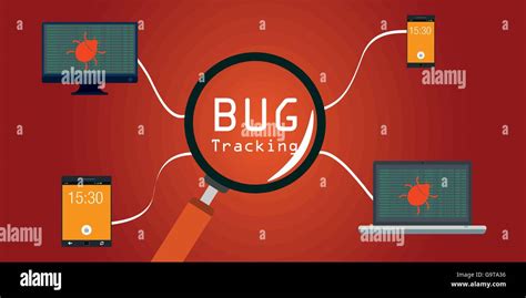 Software Bug Tracking In Devices Stock Vector Image And Art Alamy