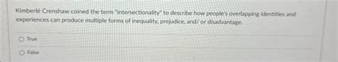 Kimberle Crenshaw Coined The Term Intersectionality