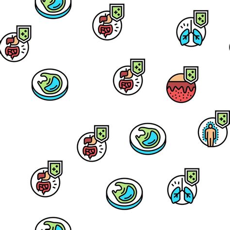 Immune System Disease And Treat Vector Seamless Pattern 10393589 Vector
